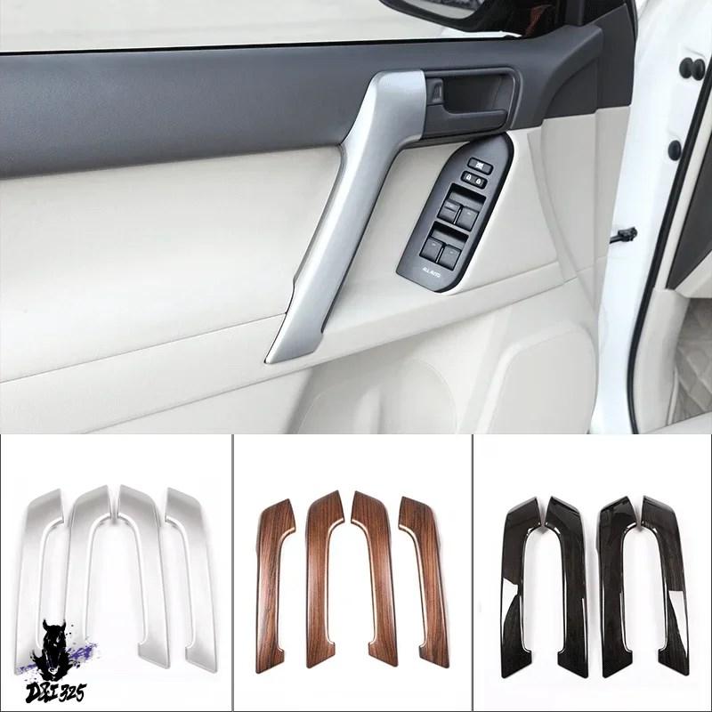 トヨタランドクルーザープラドFJ150 1502010-2018用のABS製シルバーステッカー ドアインナーハンドル車内アクセサリー : D ...