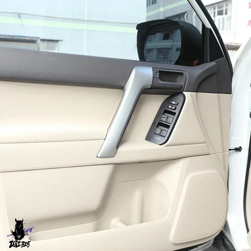 トヨタランドクルーザープラドFJ150 1502010-2018用のABS製シルバーステッカー ドアインナーハンドル車内アクセサリー : D ...