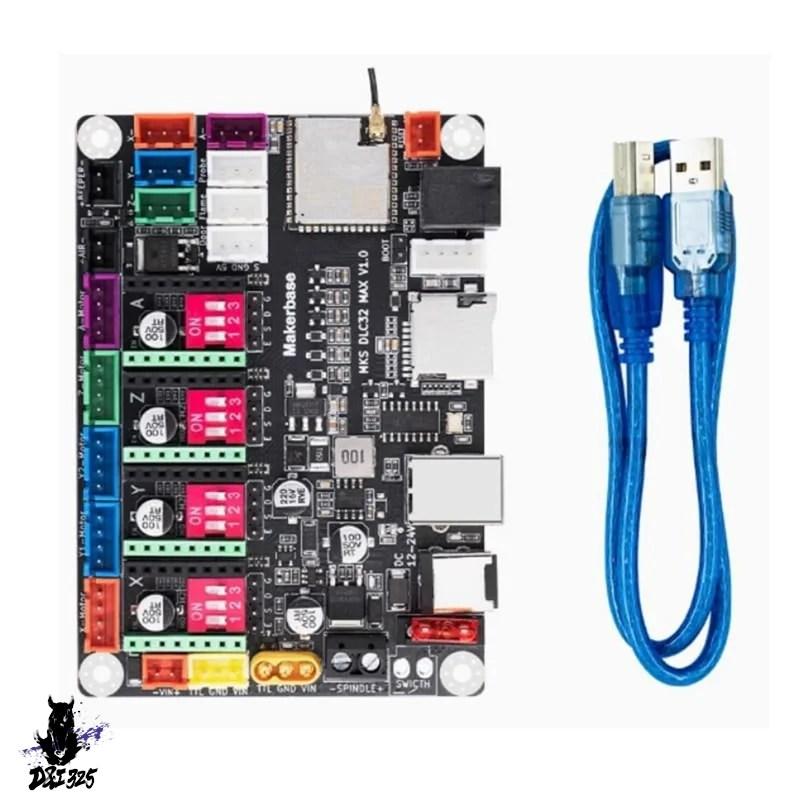【互換品】 コントローラ 4 軸 MKS DLC32 MAX 拡張カード GRBL 32 ビット ESP32 シールドブレークアウトボード彫刻 ...