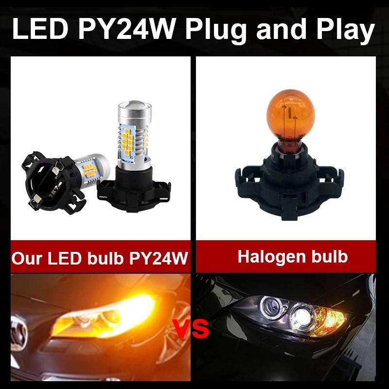 2 個 PY24W LED 電球 BMW E90/E92 3 シリーズ F10/F07 5 E83/F25 X3 E70 X5 E71 X6 ...