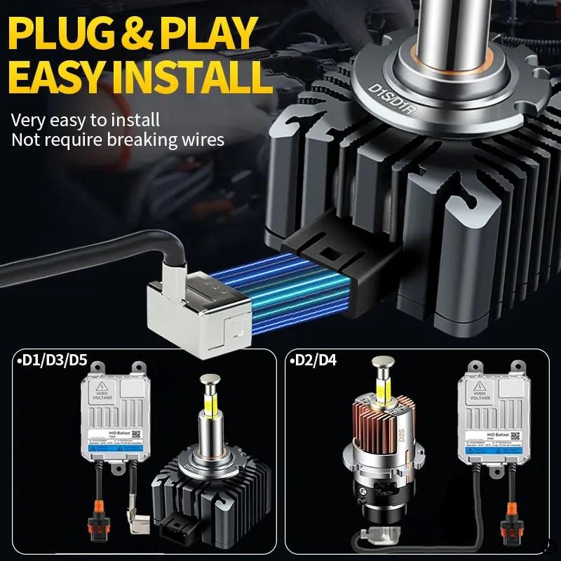 2X 360 LED D1S D3S ライト電球 HID D2S D4S CANBUS D1R D2R D3R D4R D5S D8S ...