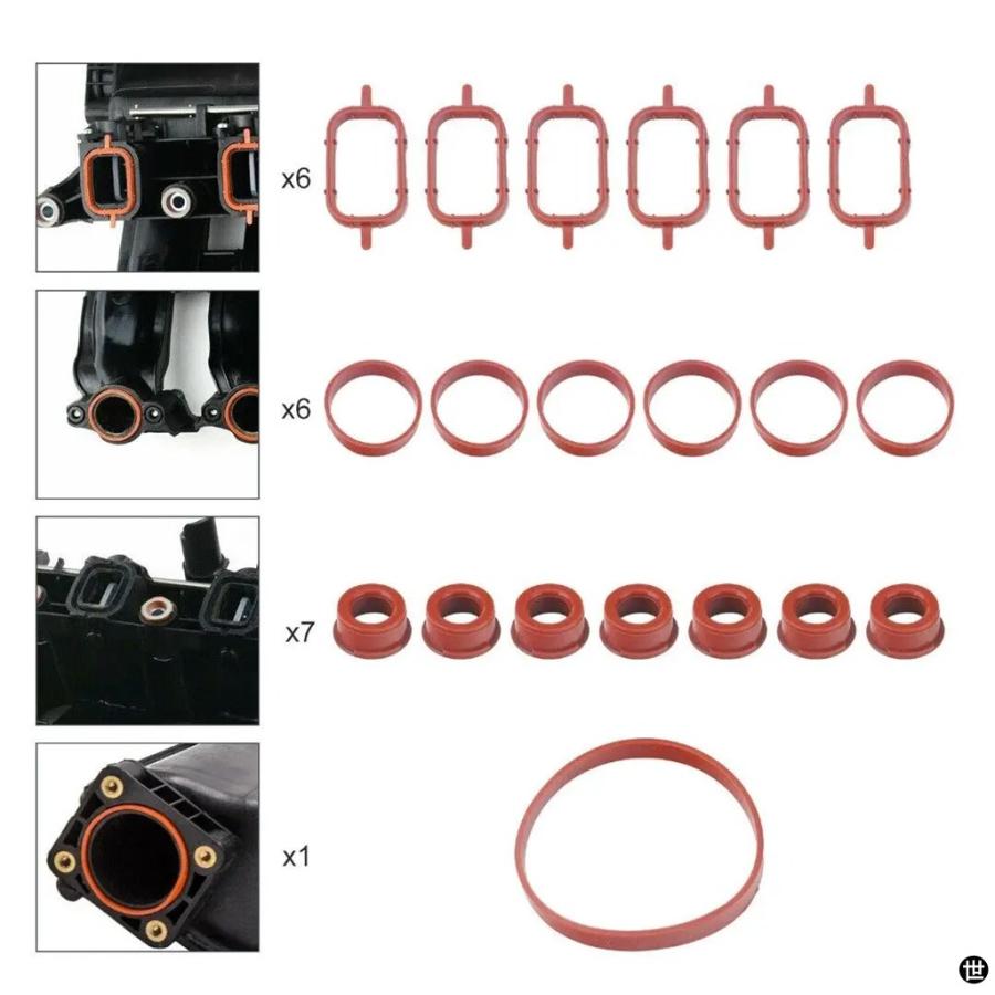 20 個ゴム製インテークインレットマニホールドシールガスケットリペアキット BMW E87 E46 E90 E91 E92 E93 E39 E60 M57 11617790198 : 世田谷 ...