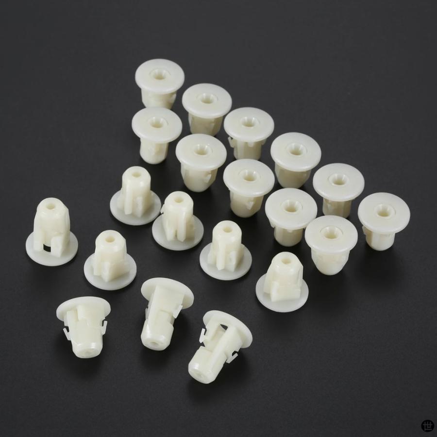 40 個ホワイトナイロン車アンダーカバーナットグロメットトリムクリップ 07147201307 BMW オートファスナー 用クリップインテリア ...