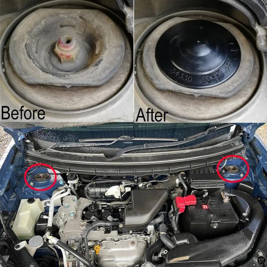 ルノーコレオス HY 39753 フロントサスペンションストラットマウント防水シール交換カバートリム 54330-ED000 : 世田谷 ...