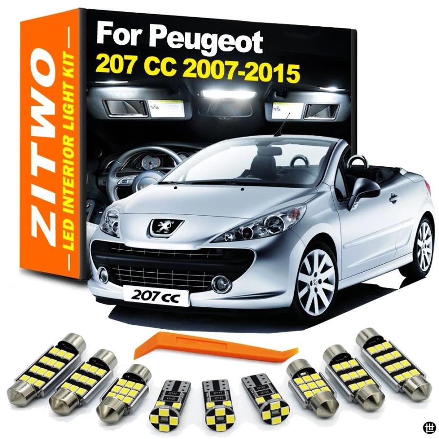 ZITWO 13 個 CANBUS LED インテリアライトナンバープレートランプキットプジョー 207 CC 207CC カブリオ 2007 ...