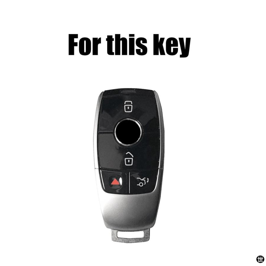 メルセデスベンツ E S C クラス GLE GLA GLB GLC C63 AMG リモートシリコーンキー FOB チェーンリングシェル ...