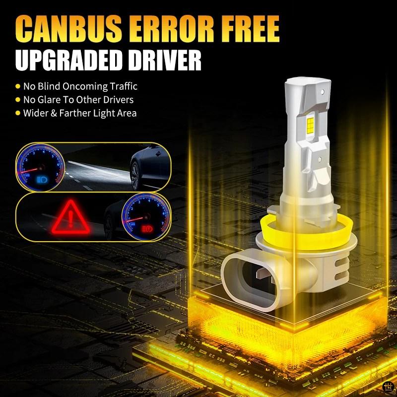 AILEO 2 個 H11 LED CANBUS H8 H9 H7 H4 HI/LO ビーム 9005 9006 ヘッドライト電球 30000LM 超高輝度 6000K ターボフォグランプ ...