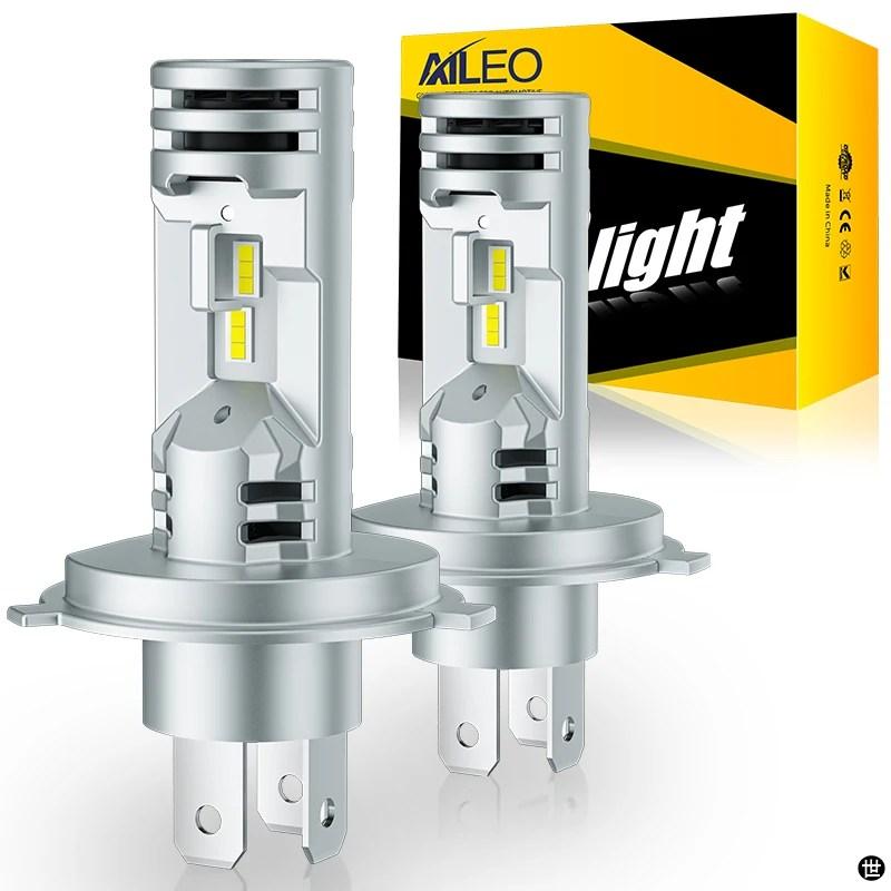 AILEO 2 個 H4 LED ヘッドライト電球 H8 H9 H7 H11 9005 HB3 9006 HB4 30000LM 超高輝度 120 ワット 6500 K ターボランプ ...