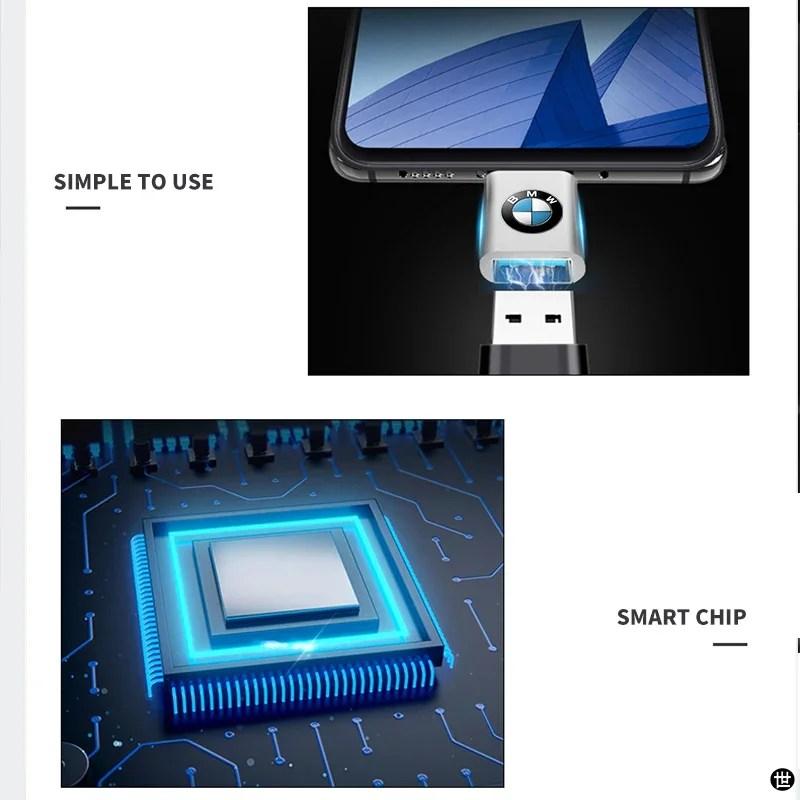 タイプ C USB インターフェースミニコンバータ充電アダプタロゴ BMW X1 X2 X3 X5 X4 X6 X7 G30 G20 G32 G11 G12 F40 F30 F2 : 世田谷 ...