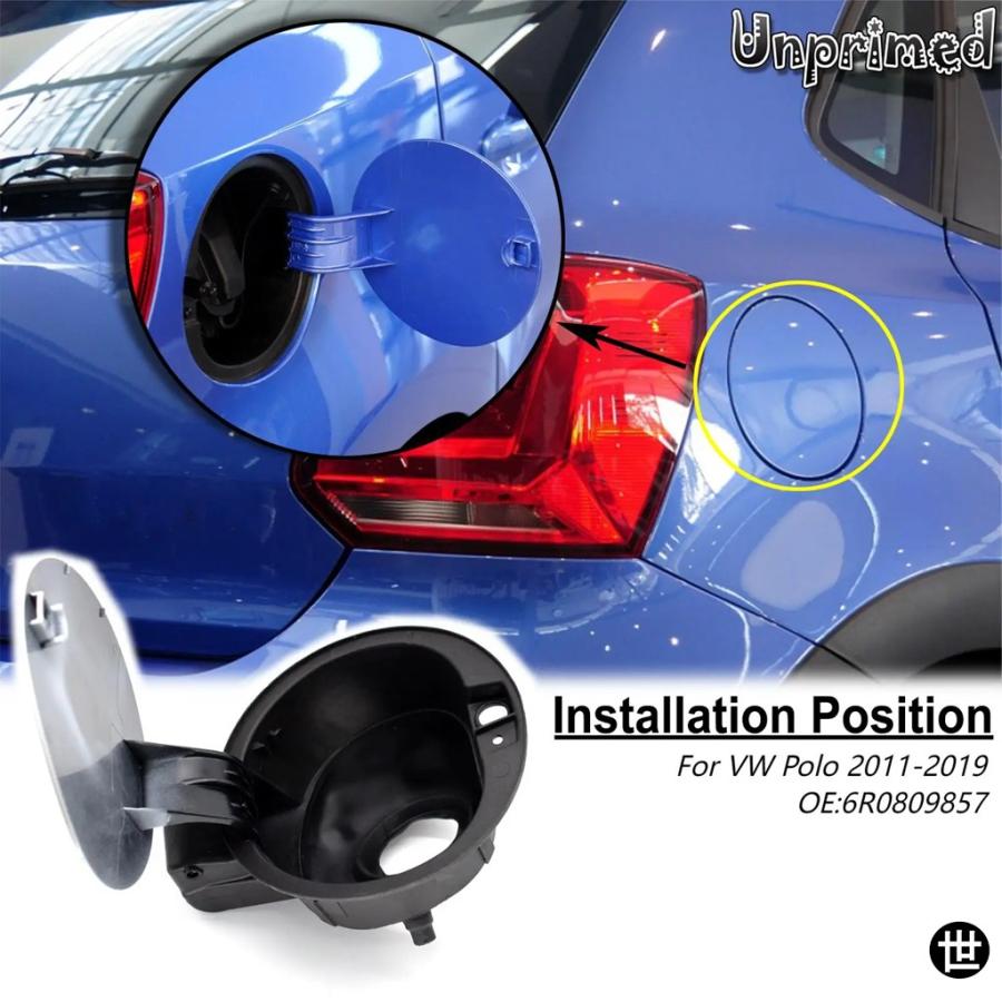 プライミングし 燃料タンク フィラーリッド ガスカバー フラップキャップ VW ポロ 2011 2012 - 2019 6R0809857 ...