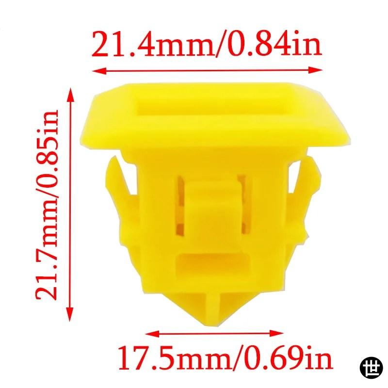 20個 プラスチックリベット サイドスカート シルモールディングカバー トリムクリップ ファスナー VOLVO XC90 S40 C30 ...