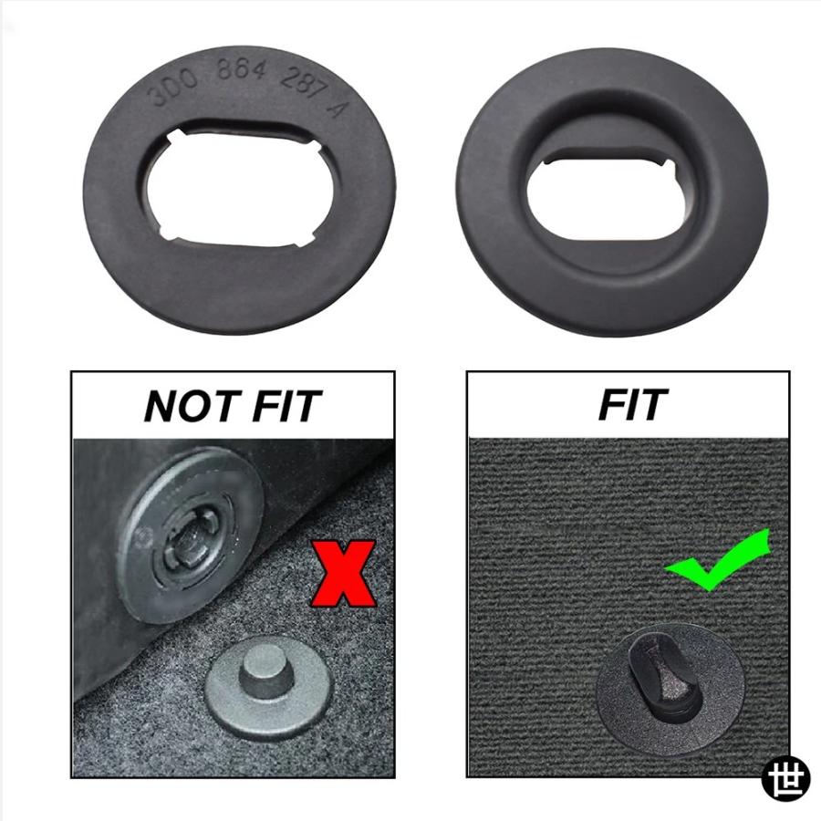 車用フロアマットファスナークリップ カーペットオーバLUCULLANプ VW ゴルフ GTI シート レオン MK1 シュコダ オクタヴィア ...