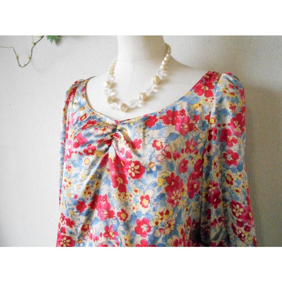 スマッキーグラム Smacky Glam 花柄 プリント の 可愛い ミニ 丈 5分袖 ワンピース 2 : リサイクルマーケットママポケット ...