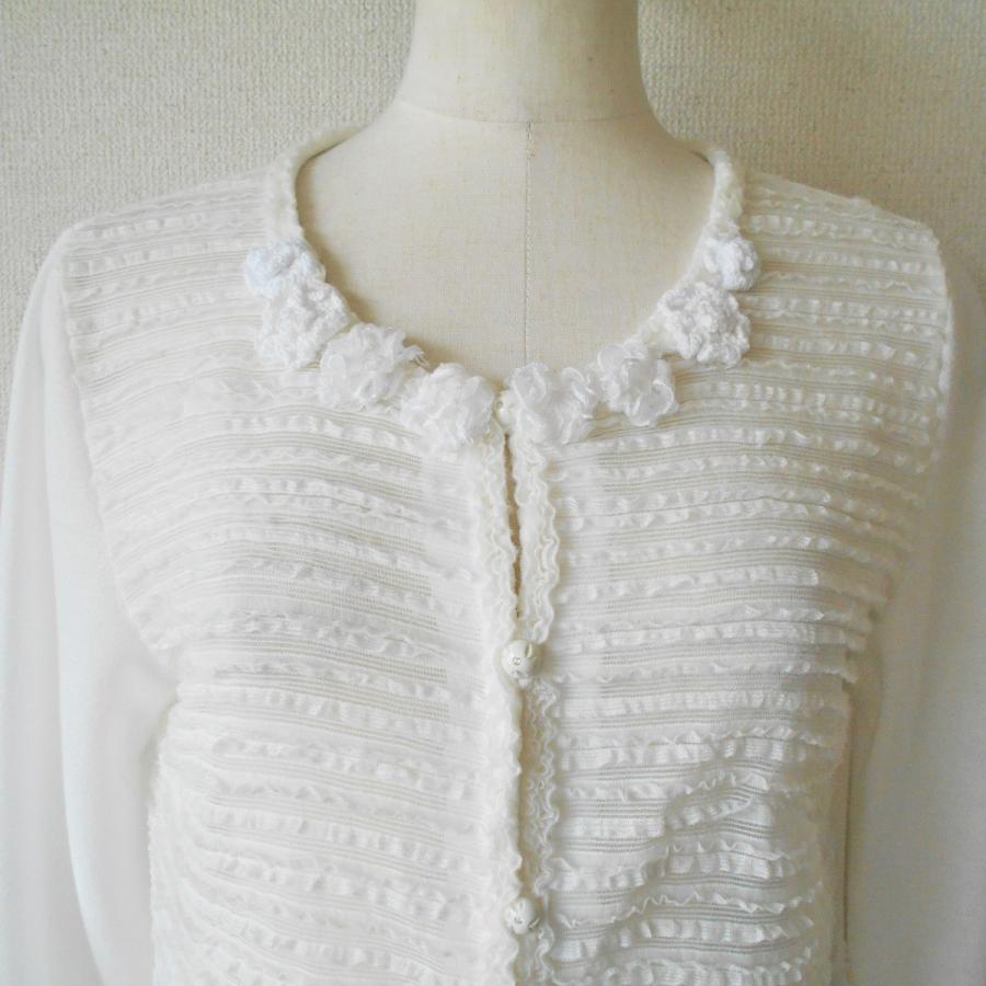 INGEBORG 2015年 インゲボルグ お花 の モチーフ 付 7分袖 カーディガン ジャケット 日本製 9 : リサイクルマーケットママポケット - 通販 - Yahoo!ショッピング