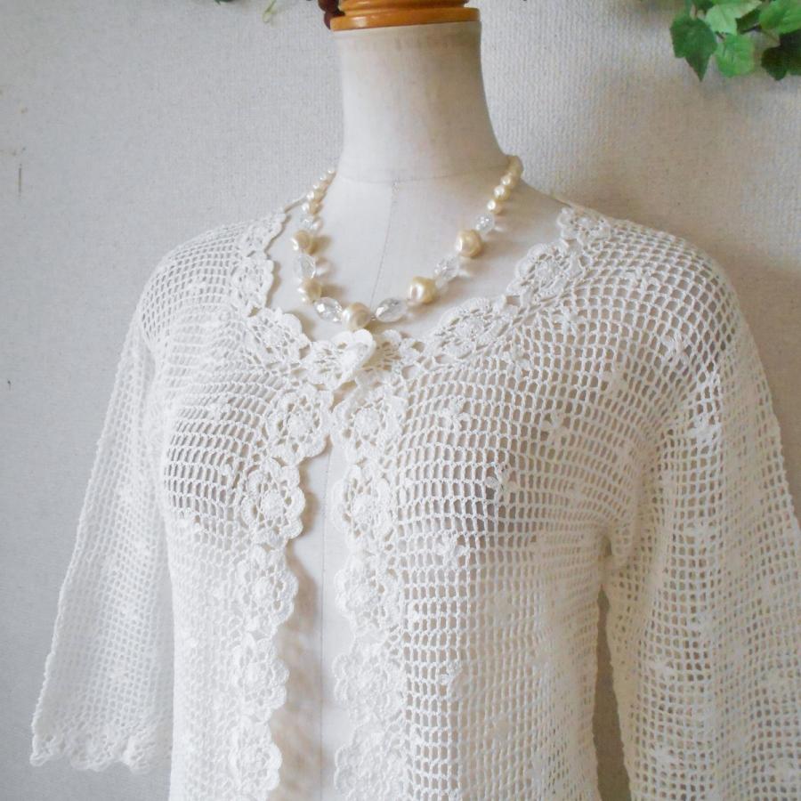 新品 タグ付き プラタ PLATA クロスプラス お花 縁取り 夏 向き 7分袖 カーディガン 9AR : リサイクルマーケットママポケット - 通販 - Yahoo!ショッピング