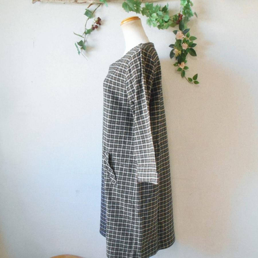 chocol raffine robe ショコラフィネ ローブ raffine*robe 秋 冬 チェック 柄 ワンピース : リサイクル ...