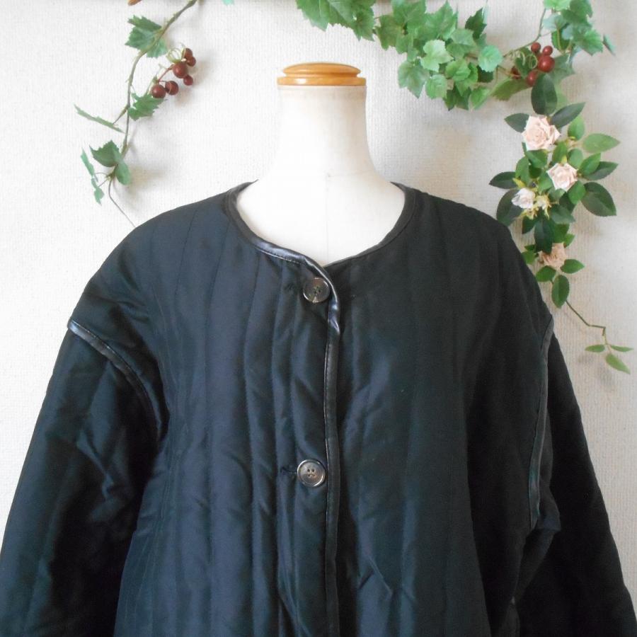 2PINK ゆったり サイズ 中綿 入り レディース 用 ノーカラー ジャケット コート 黒 L : 20221104-12 : リサイクル ...