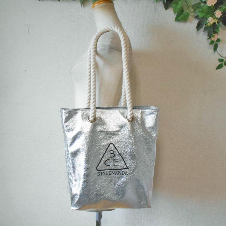3CE スタイルナンダ STYLENANDAトートバッグ シルバー レディース バッグ BAG :20230329-05:リサイクルマーケット ...