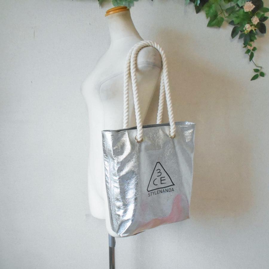 3CE スタイルナンダ STYLENANDAトートバッグ シルバー レディース バッグ BAG :20230329-05:リサイクルマーケット ...