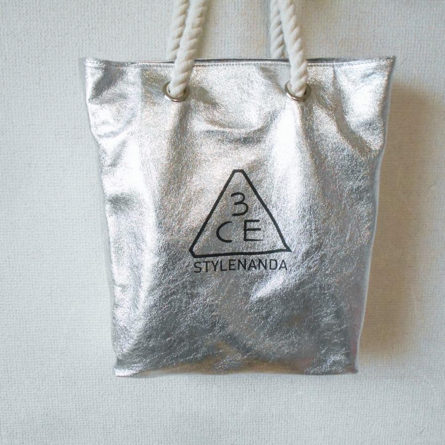3CE スタイルナンダ STYLENANDAトートバッグ シルバー レディース バッグ BAG :20230329-05:リサイクルマーケット ...