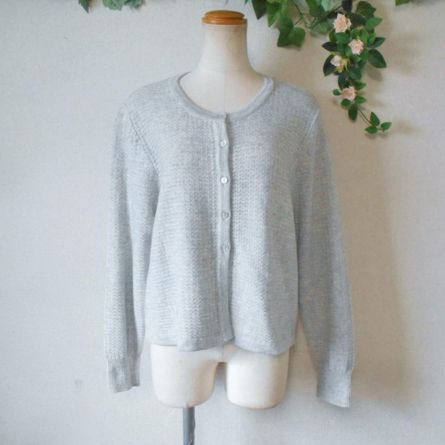 モナカ monaca ニット カーディガン レディース M L グレー 秋 冬 春 : リサイクルマーケットママポケット - 通販 - Yahoo!ショッピング