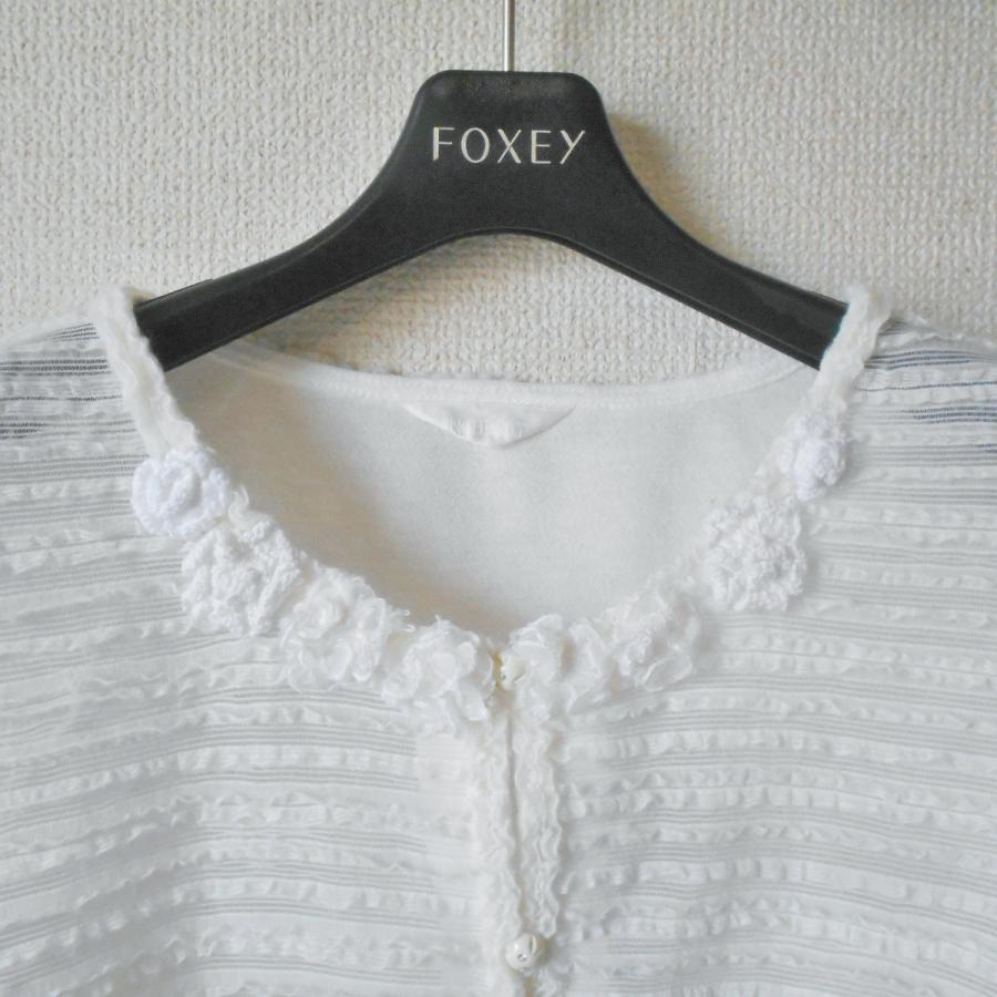 INGEBORG インゲボルグ 7分袖 カーディガン ジャケット 日本製 9 お花 モチーフ 付 : リサイクルマーケットママポケット - 通販 - Yahoo!ショッピング