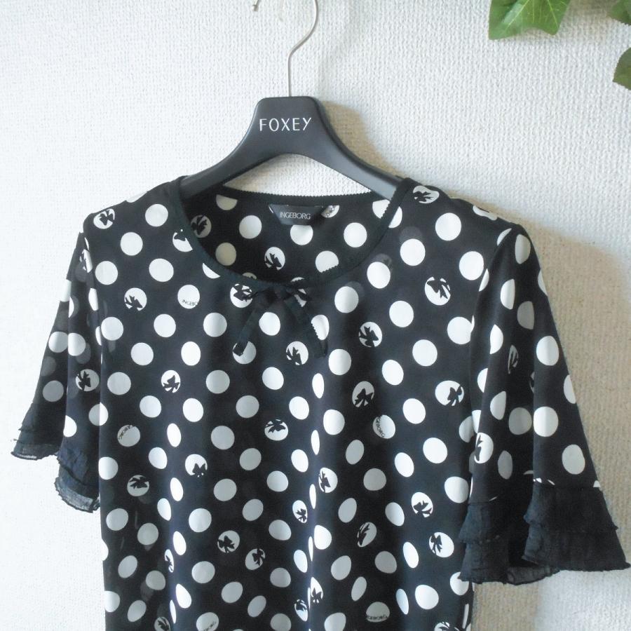 INGEBORG インゲボルグ ブラウス レディース 9 水玉 ロゴ リボン : リサイクルマーケットママポケット - 通販 - Yahoo!ショッピング