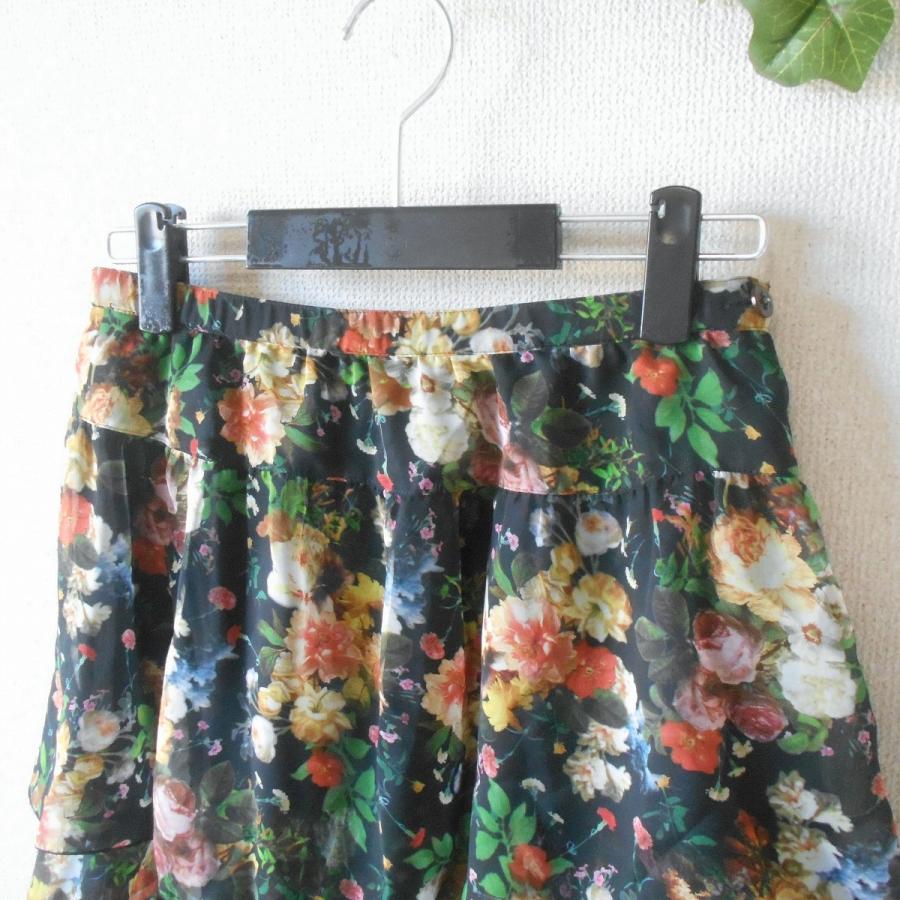 INGEBORG インゲボルグ ティアード スカート 11 段々 段付き フラワー プリント : リサイクルマーケットママポケット - 通販 - Yahoo!ショッピング
