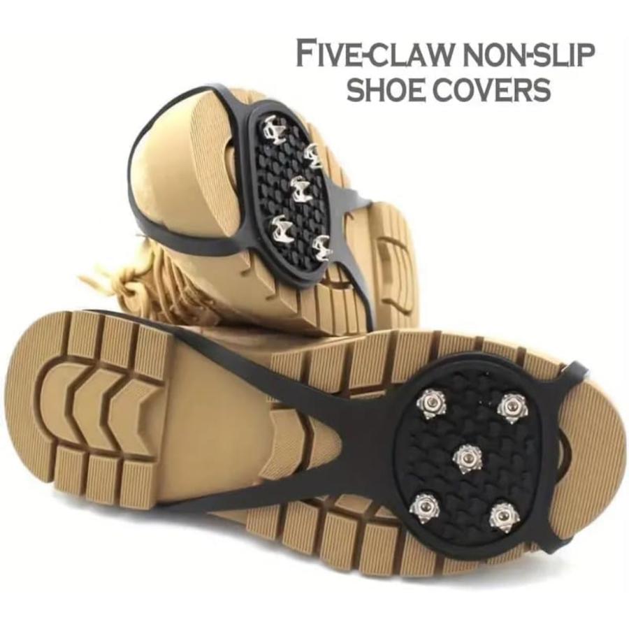 35〜43cm靴対応 スノースパイク 滑り止め スパイク 雪対策 アイススパイク 雪 靴 雪道 靴底 雪道シューズ anti slip ...