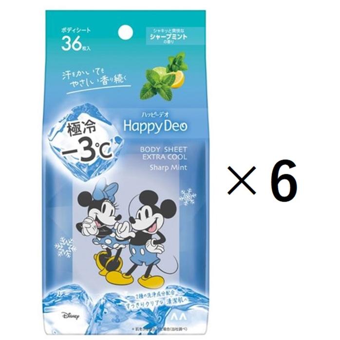 mandom マンダム ハッピーデオ ボディシート 極冷 シャープミントの香り 36枚 ×6個 汗拭きシート (沖縄・離島発送不可) : ままぞんオンラインショップ - 通販 - Yahoo ...