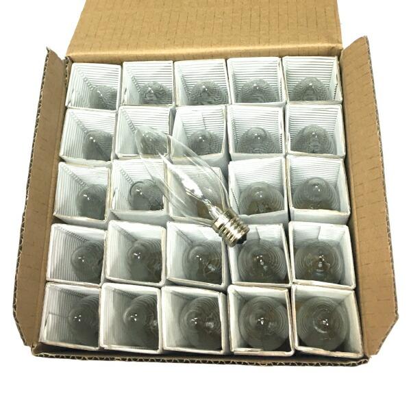 シャンデリア球 (水雷球) C32 E17 110V25W クリアー (クリヤー ) 25個セット【返品交換不可】白熱電球 ケース(箱)販売 : 豆電球専門店abo Yahoo!店 - 通販 ...