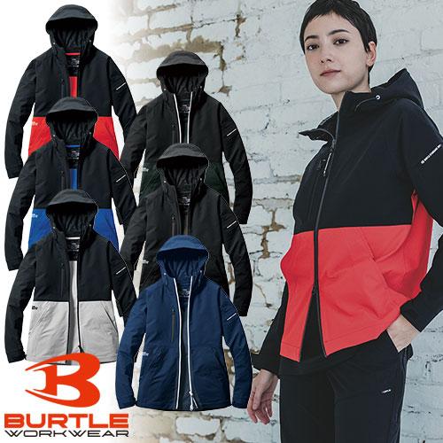 BURTLE 作業着 バートル 作業服 春夏 夏用 ブルゾン ジャケット 9515 ストレッチ レディース メンズ パーカー アウトドア カッコいい : 作業服 安全靴 安全帯のまもる君 ...