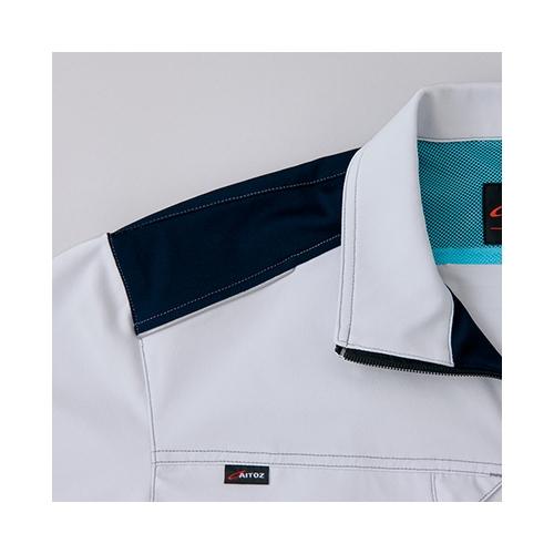 アイトス 作業服 ブルゾン 長袖ブルゾン AZ-2401 作業着 ジャンパー ストレッチ 帯電防止 JIS規格対応 軽い 動きやすい 大きいサイズ : 作業服 安全靴 安全帯のまもる君 ...