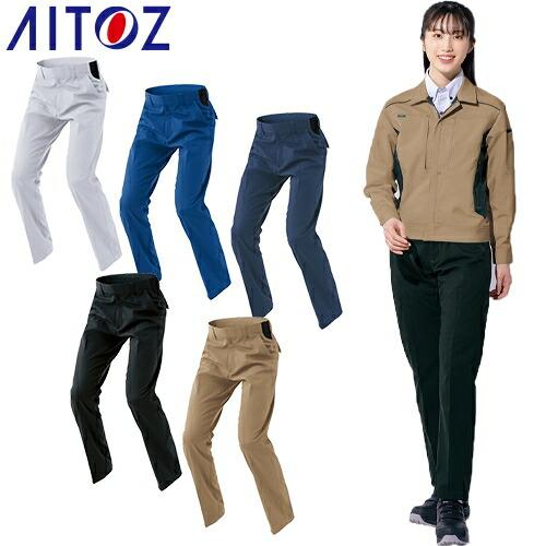 ワークパンツ ノータック 男女兼用 アイトス AITOZ AZ-3520 作業着 通年 秋冬 ポリエステル ストレッチ 伸びる おしゃれ かっこいい かわいい : w-465-1217 ...