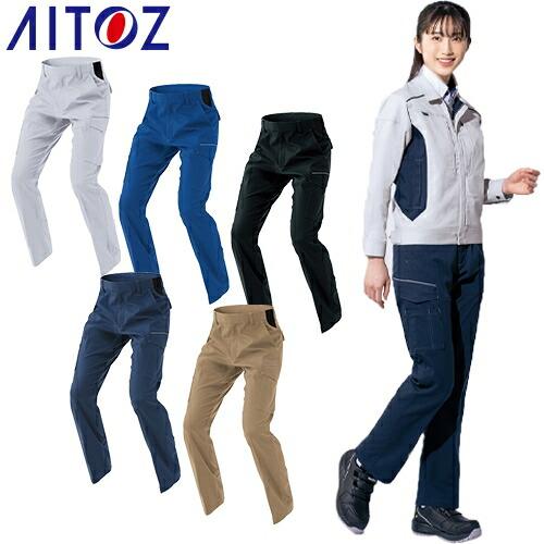 アイトス カーゴパンツ ノータック 男女兼用 AITOZ AZ-3521 作業着 通年 秋冬 ポリエステル ストレッチ 伸びる おしゃれ かっこいい かわいい : 作業服 安全靴 安全帯の ...