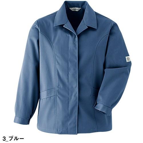 作業服 レディススモック 比翼ボタン式 Asahicho 旭蝶繊維 E302 作業着 ジャンパー ジャケット 制電 帯電防止作業服 エコマーク付 レディース 女性 大きいサイ : 作業服 安全 ...