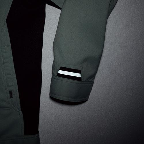 作業服 ブルゾン 作業着 ジャンパー 通年 秋冬 ストレッチ 帯電防止 JIS規格適合 エコマーク 反射材付き E870 Asahicho 旭蝶繊維 大きいサイズ 6L 7L 8L : w ...