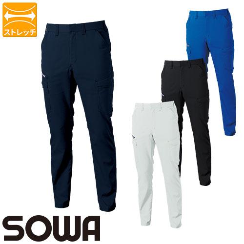 カーゴパンツ 作業服 作業着 作業ズボン ワークパンツ ズボン 桑和 SOWA 3478-08 ストレッチ 制電 日本製 国産 男女兼用 おしゃれ オシャレ かっこいい : 作業服 安全靴 ...