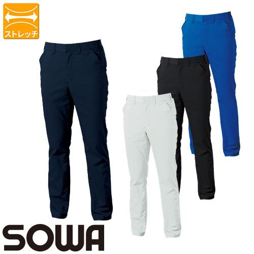 スラックス 作業服 作業着 作業ズボン ワークパンツ ズボン 桑和 SOWA 3478-09 ストレッチ 制電 日本製 国産 男女兼用 おしゃれ オシャレ かっこいい : 作業服 安全靴 安全 ...