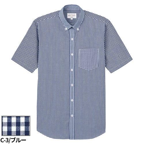 シャツ ワイシャツ チトセ アルベ arbe ギンガムチェック 半袖ボタンダウンシャツ EP-8534 飲食店 制服 ユニフォーム メンズ レディース レストラン カフェ お : 作業服 安全 ...