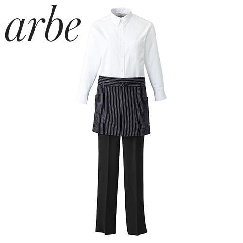 【メール便対応】エプロン 前掛 制服 ユニフォーム ショート丈 短め チトセ アルベ arbe ストライプ 38cm丈 ショートエプロン T-7933 飲食店 カフ : 作業服 安全靴 安全帯 ...
