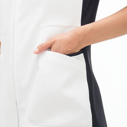 女子スクラブ 白衣 医療 半袖 FT-4442 ナガイレーベン Naway レディース 医師 看護師 ナース 速乾 病院 介護 かわいい 可愛い ネーム刺繍 : 作業服 安全靴 安全帯のまもる ...