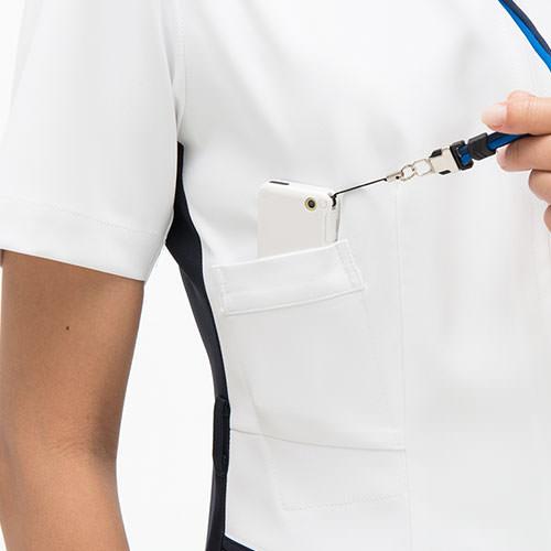 女子スクラブ 白衣 医療 半袖 FT-4442 ナガイレーベン Naway レディース 医師 看護師 ナース 速乾 病院 介護 かわいい 可愛い ネーム刺繍 : 作業服 安全靴 安全帯のまもる ...