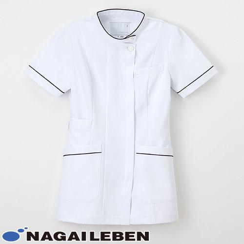 ジャケット 白衣 ケーシー チュニック 医療 ナガイレーベン Naway レディース 半袖 FT-4482 医師 医者 看護師 ナース 上衣 診察衣 : 作業服 安全靴 安全帯のまもる君 ...