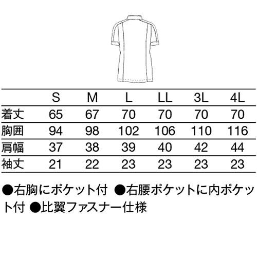 ジャケット KAZEN カゼン 白衣 横掛 医療 263 レディース 半袖 ケーシー KC 医務衣 ドクター ナース 病院 制服 可愛い かわいい おしゃれ スポーティー : 作業服 安全靴 ...