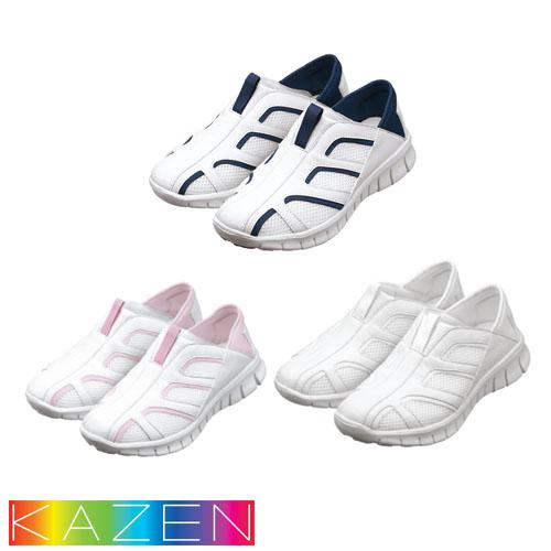 メディカルシューズ スリッポン APK188 ナースシューズ KAZEN カゼン 疲れにくい つま先あり 楽 医療 看護師 介護士 病院 病院見学 おしゃれ : 作業服 安全靴 安全帯のまもる ...