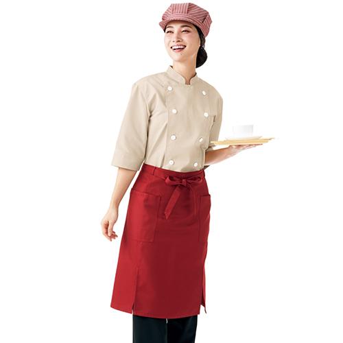 制服 ユニフォーム KAZEN カゼン 兼用コックシャツ 421 -70 〜 -76 五分袖 飲食店 シェフ 接客 厨房服 調理服 おしゃれ かわいい かっこいい : 作業服 安全靴 安全帯の ...