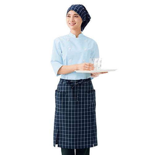 制服 ユニフォーム KAZEN カゼン 兼用コックシャツ 421 -70 〜 -76 五分袖 飲食店 シェフ 接客 厨房服 調理服 おしゃれ かわいい かっこいい : 作業服 安全靴 安全帯の ...