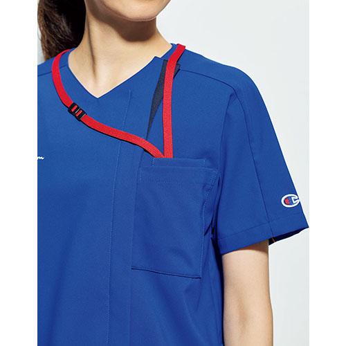 【メール便対応】スクラブ 白衣 医療 HS -8121 〜 -8123 champion オンワード ONWARD ラフィーリア 男女兼用 ...