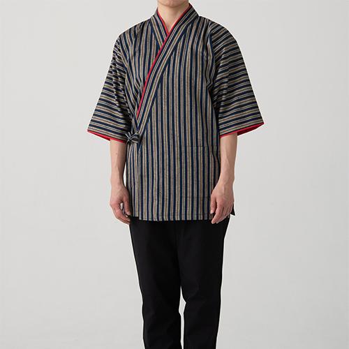 セブンユニフォーム 業務用 作務衣 和風 ハッピーコート BC1362 上着 羽織 ホールスタッフ 女性用 レディース 綿100 おしゃれ ...